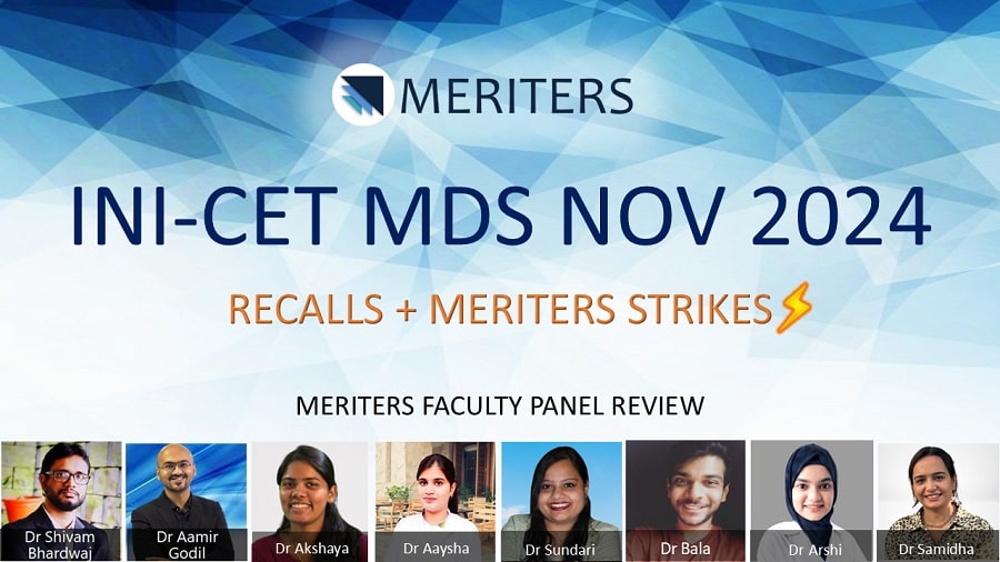 INI-CET MDS Nov 2024 - Recalls, Analysis, Question Paper and Explanations